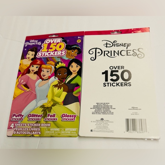 Disney | Toys | New 2 Disney Princess 30 Stickers Puffy Glitter Foil ...